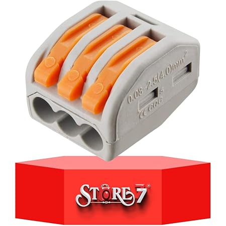 STORE77® 5Pcs Push-in Electrical Wire Connector (3 Port), Quick ...