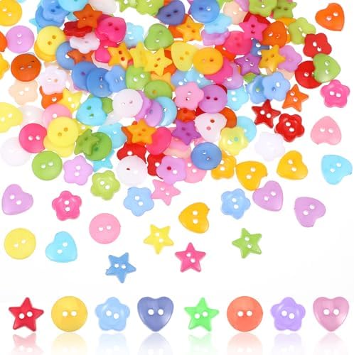 Amazon.com: 200 Pcs Craft Buttons, Button for Craft, Buttons for Sewing ...