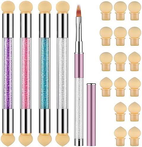 Amazon.com : KAAGEE 19Pcs in 1 Set Nail Sponges for Ombre Double-Head ...