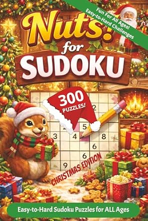 Nuts For Sudoku! Christmas Edition: Easy-to-Read Sudoku Puzzles | 6x9 ...
