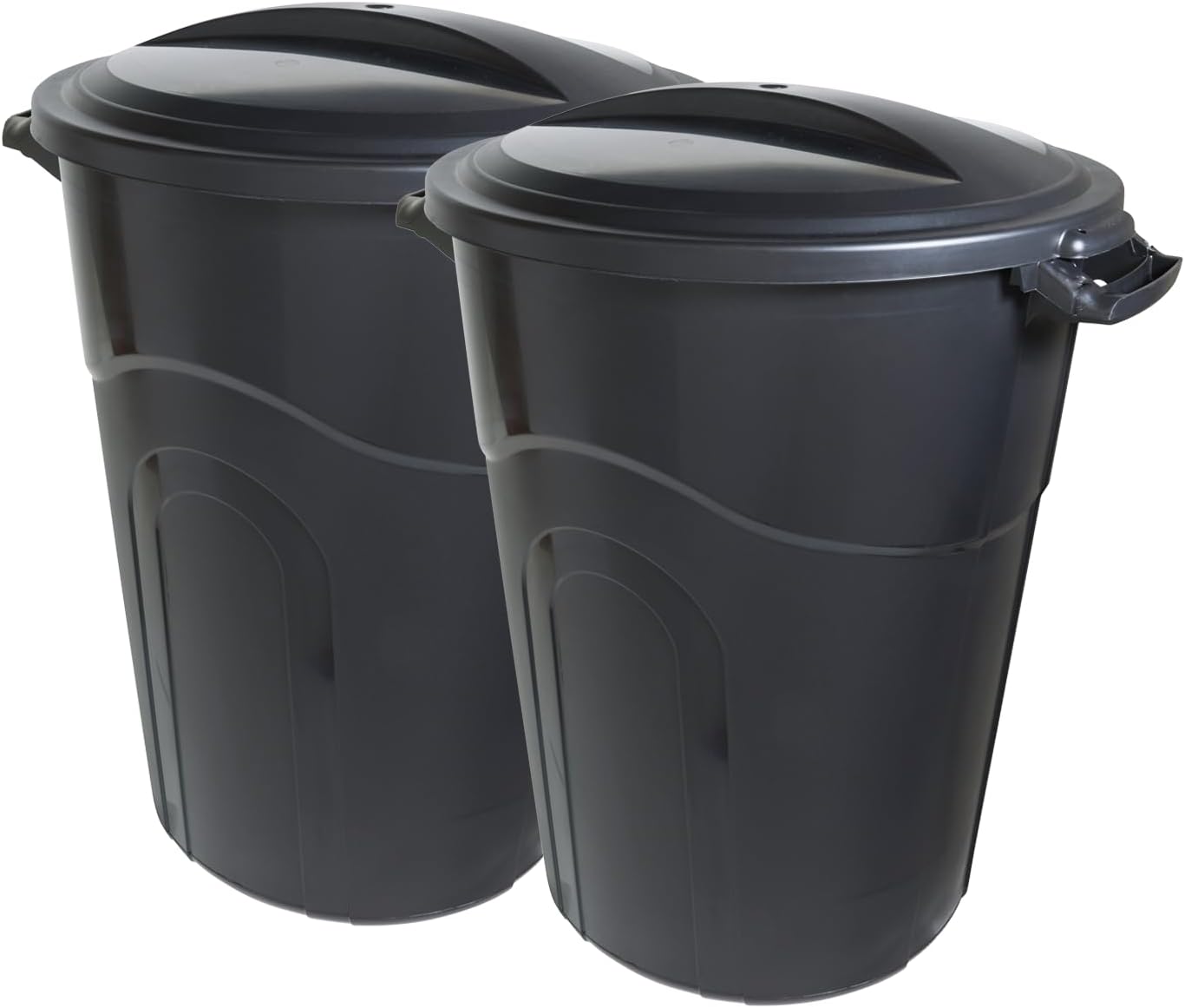 Amazon.com: United Solutions Round Waste Container, 20 Gallon, Black ...