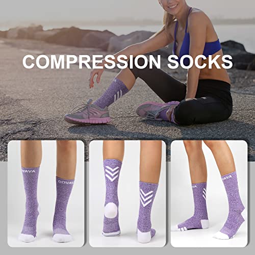 Snapklik.com : DOVAVA Dri-tech Compression Crew Socks 15-20mmHg