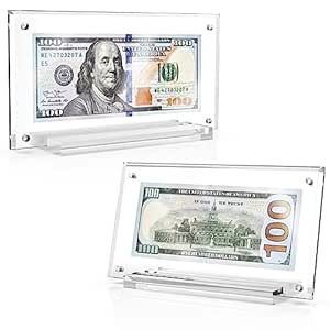 Dollar Bill Frame, Currency Display Holder for Collectors, Acrylic ...