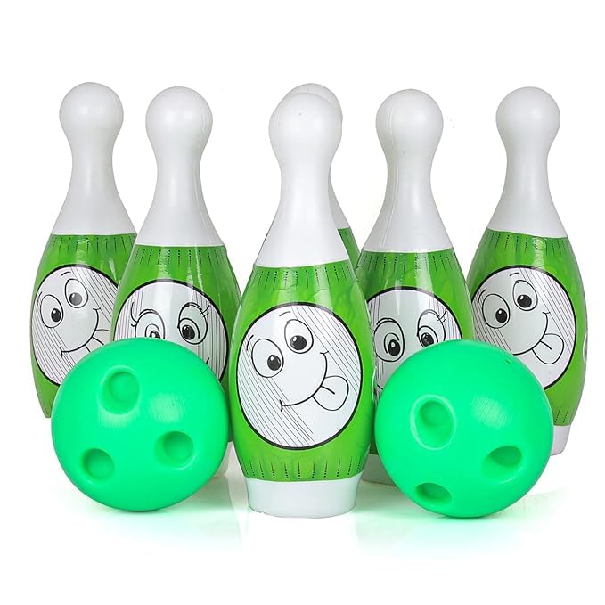 GO Toy Bowling Pin Play Set 6 Pins 2 Balls | Toy Games Play Indoor ...