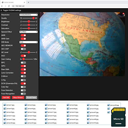 Buy Esp32 Cam For Arduino Kits Monitor Snapshot Face Detection