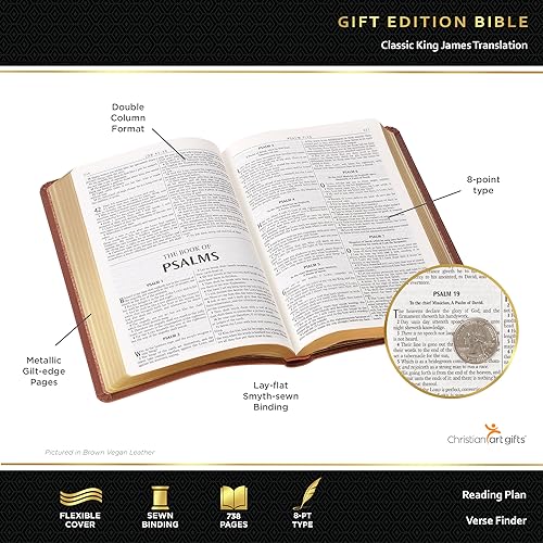 Snapklik.com : KJV Holy Bible, Gift Edition King James Version, Faux ...