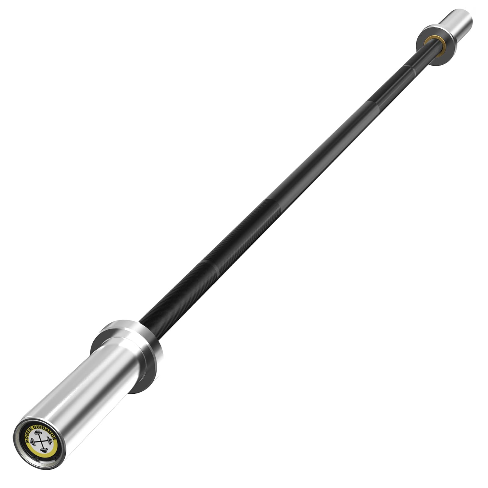 POWER GUIDANCE Chrome Olympic Barbell Bar, 2 Inch Weight Bar for ...