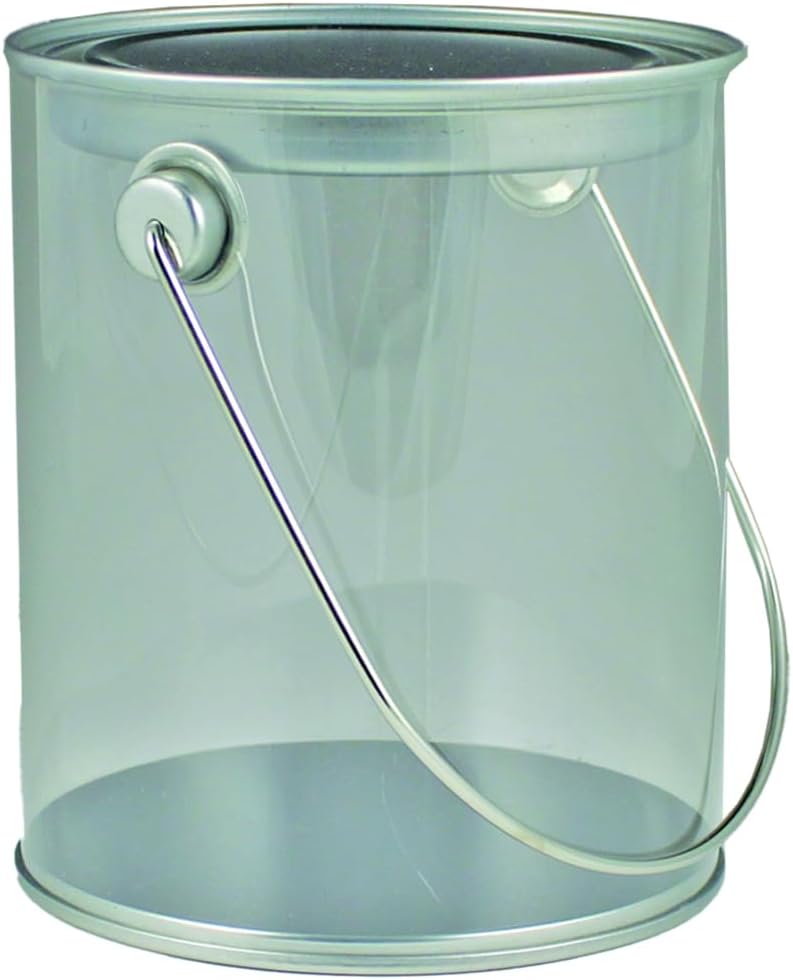 Amazon.com: Clear Paint Can Containers with Metal Lids (Set of 6 ...