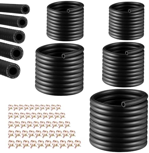 Amazon.com: 25Ft 5 Sizes Fuel Line Hose Kit - 3/8" 5/16" 1/4" 1/2" 3/16 ...