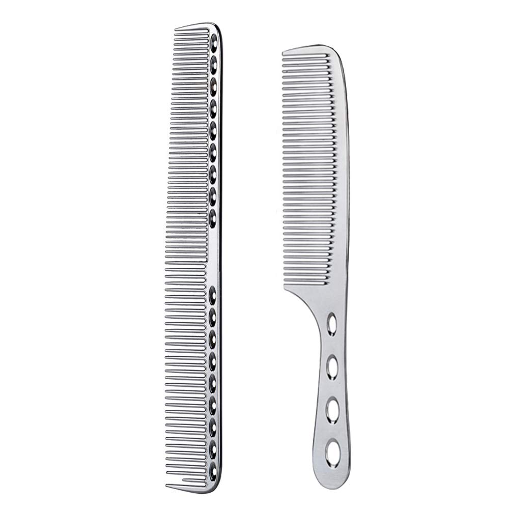 Amazon.com : 2 pcs Stainless Steel Hair Combs Anti Static Styling Comb ...