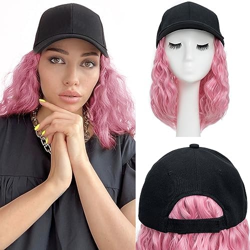 Amazon.com : Hairro Cap with Hair Attached For Women Baseball Hat with ...