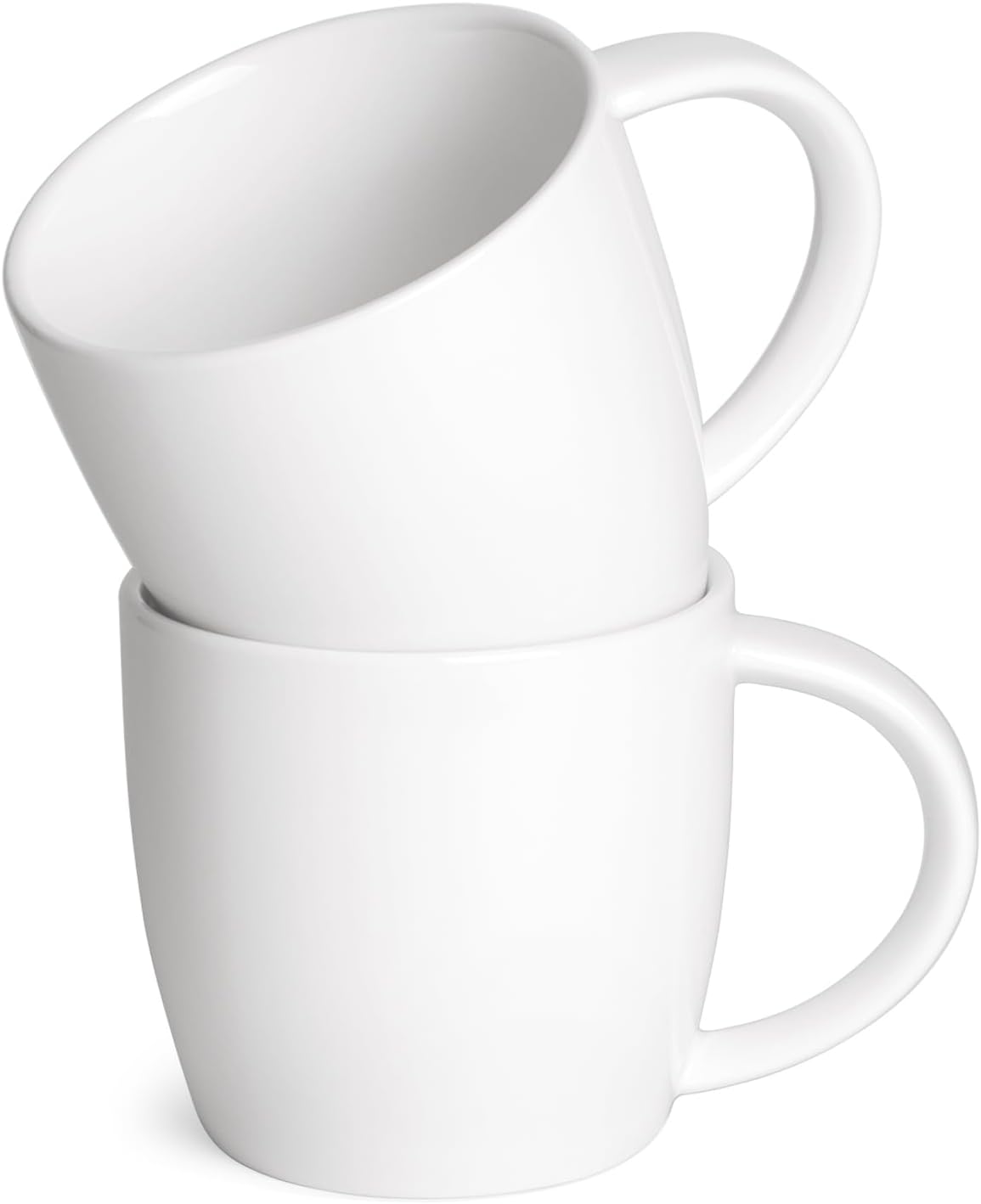 Amazon.com: Momugs 20 OZ Simple Pure White Mug (Set of 2) Plain Large ...