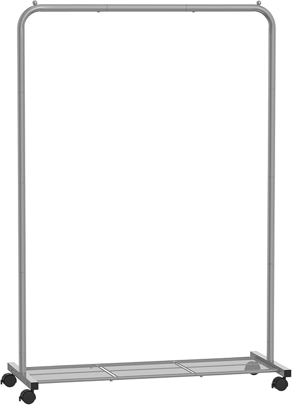 SONGMICS Clothes Rack, Clothes Rail on Wheels, Metal Clothing rail for ...