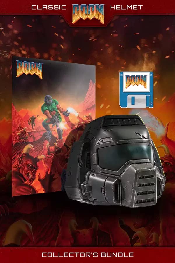 Amazon.com: Classic Doom Wearable Helmet Collector’s Bundle : Clothing ...