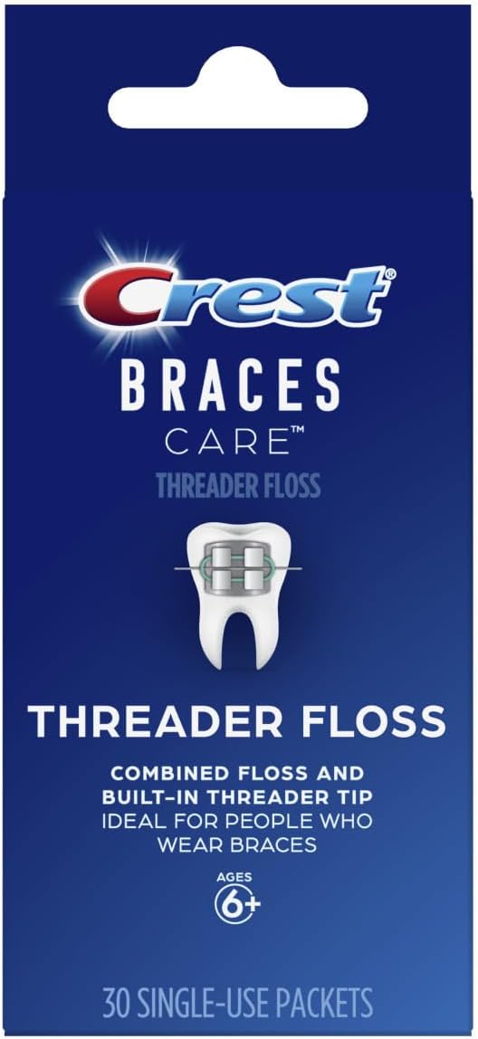 Amazon.com : Crest Braces Care by Threader Floss, (30) Single-Use ...