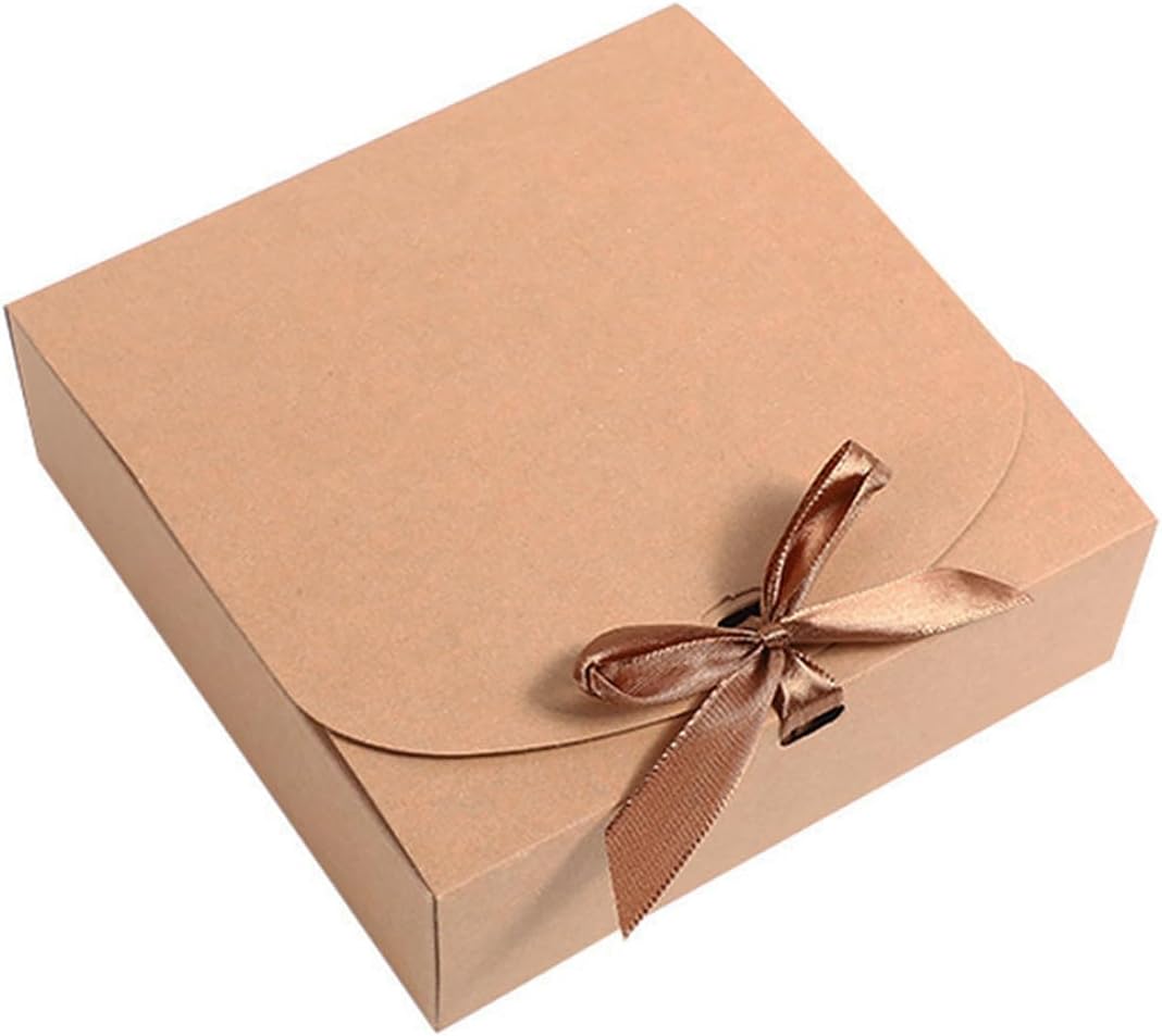 10 Present Gift Boxes, 16x16x5cm Rectangle Paper Gift Box with Lid ...