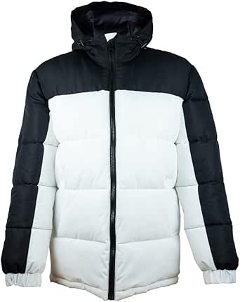 Perry Ellis Mens Puffer Jacket, Quilted Warm Hooded Mens Winter Coat ...