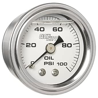 Amazon.com: GlowShift Liquid Filled Mechanical 100 PSI Oil Pressure ...