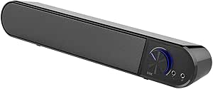 SFSUI Computer Sound Bar Wired 4D Bass Surround SoundBar Home Theater ...