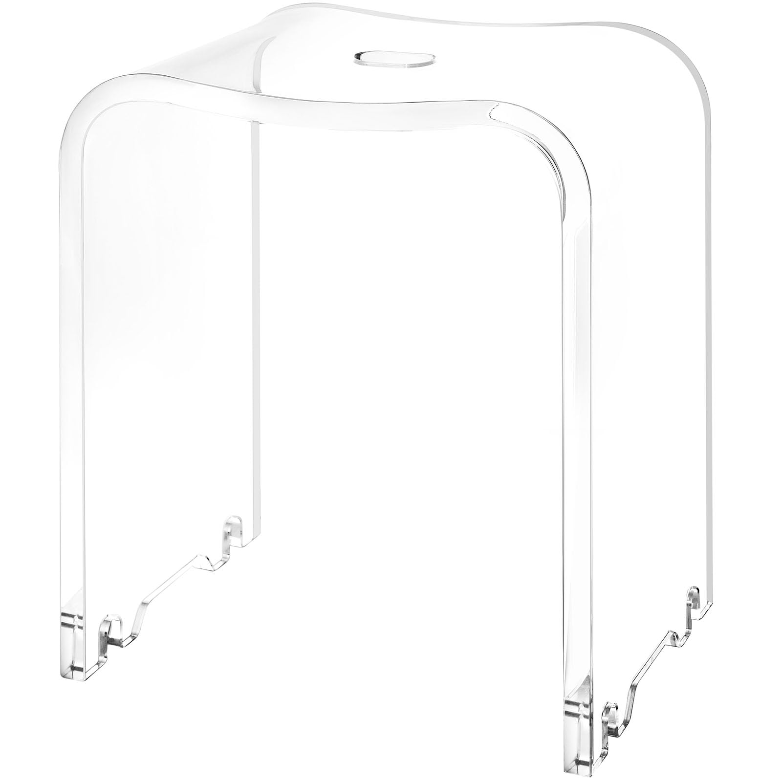 NBFTLTOP Acrylic Shower Stool, Non-Slip Clear Acrylic Shower Bench ...
