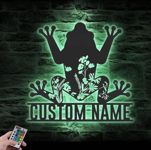 Amazon.com: CALCCI Custom Text Metal Sign - Custom WildFlower Frog ...