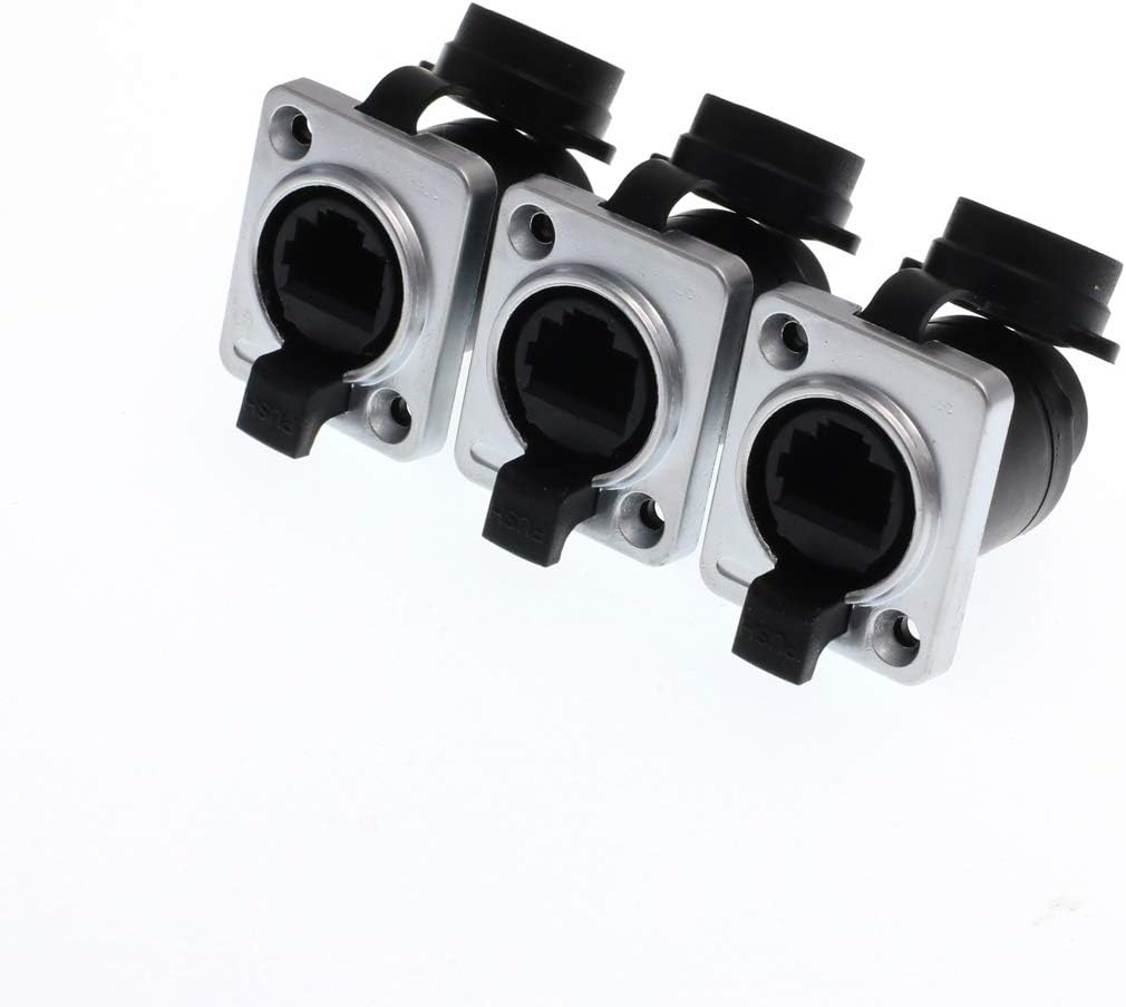 Amazon.com: DRRI 3pcs Straight Dual Port RJ45 Socket,Ethernet ...