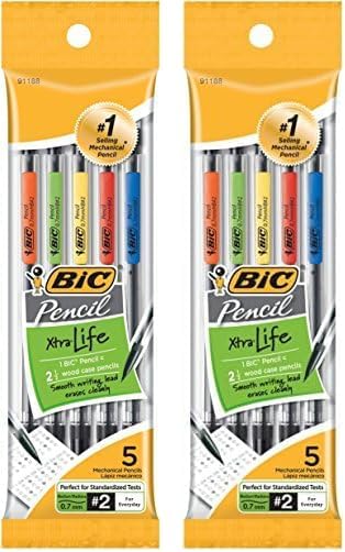 Amazon.com : BIC Xtra-Life Mechanical Pencil, Clear Barrel, Medium ...