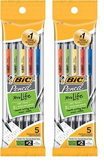 Amazon.com : BIC Xtra-Life Mechanical Pencil, Clear Barrel, Medium ...