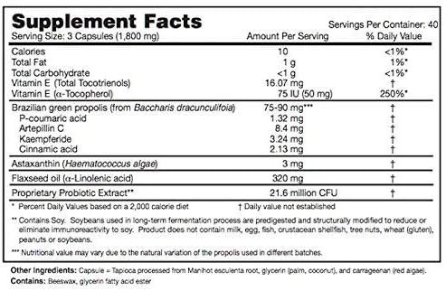 Dr. Ohhira’s Propolis Plus con propóleo verde brasileño 120 cápsulas ...