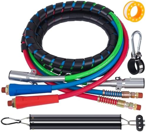 Amazon.com: CheeMuii Semi Truck Air Lines Kit with 16" Double Tender ...