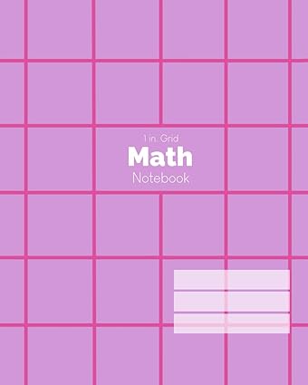 Math Graph Notebook: Purple Grid - 1 inch Large Graph Paper for Primary ...