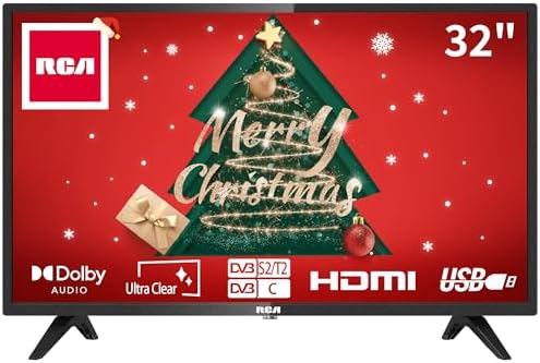 RCA 32 Inch 720P TV, Freeview HD Dolby Digital Audio DVB T2/S2 HD LED ...