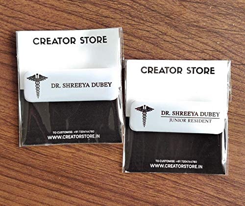 Doctor Personalised Name Badges 22*67Mm,Plastic(Pack Of 2)-Multi Color ...