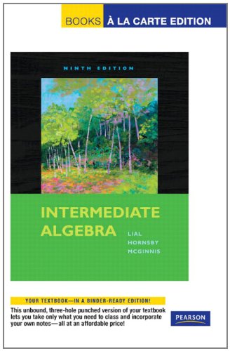 Intermediate Algebra: Books a La Carte Edition: Lial, Margaret L ...