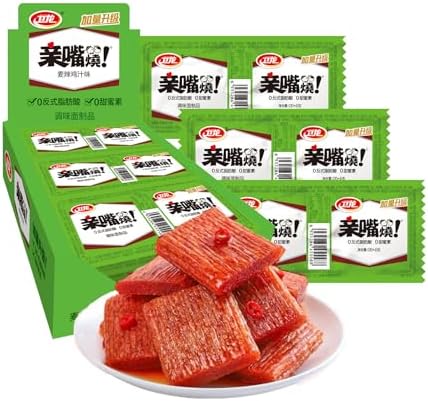 Amazon.com: WeiLong Latiao, QinZuiShao 卫龙 亲嘴烧, Chinese Snack, Wei Long Series Spicy Gluten 24g ...