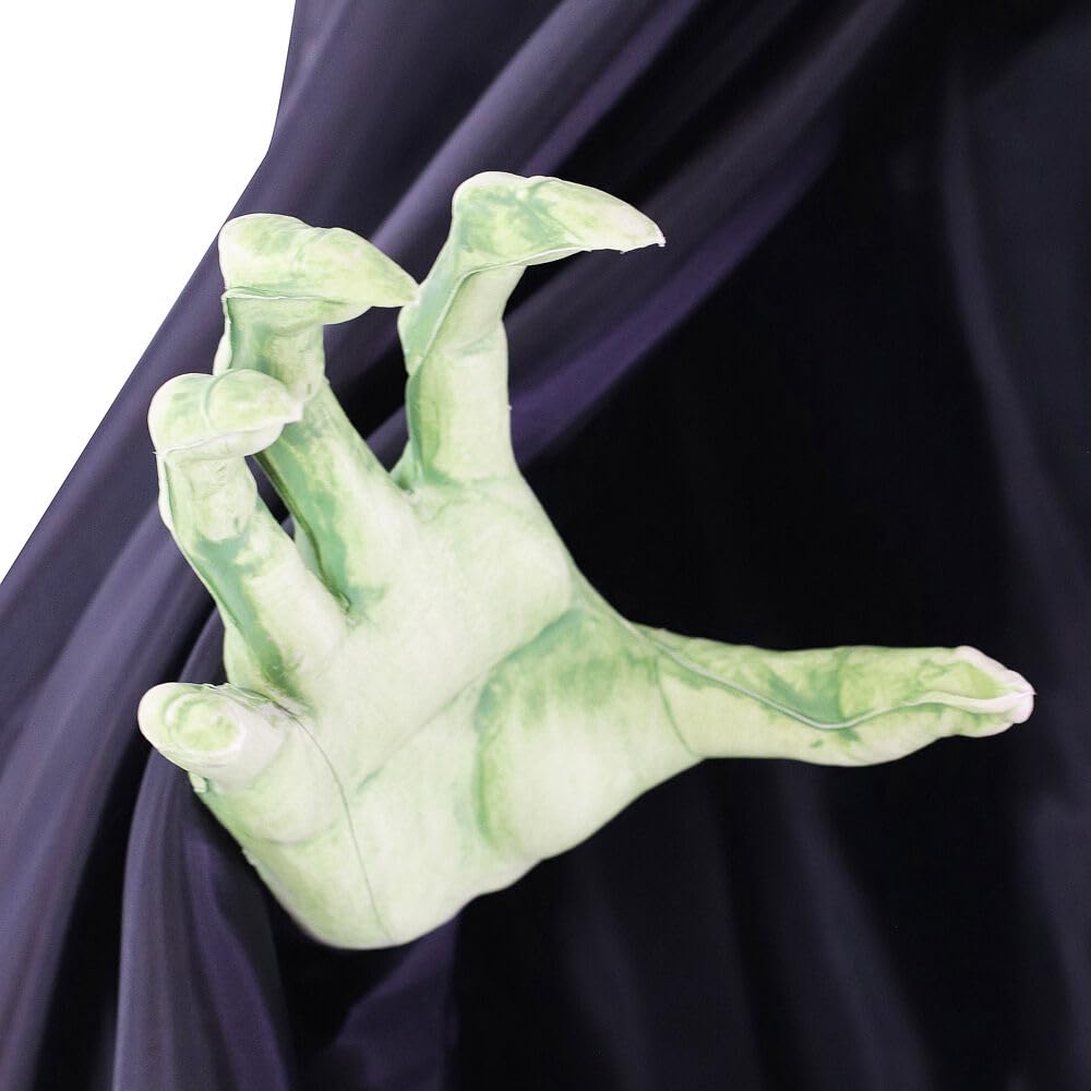 Haunted Hill Farm Gray Animatronic Talking Hunchback Witch with ...