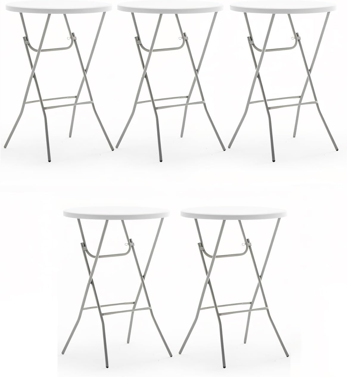Amazon.com - BTExpert 32” Round Bar Height Folding Table Set of 5 – 43 ...