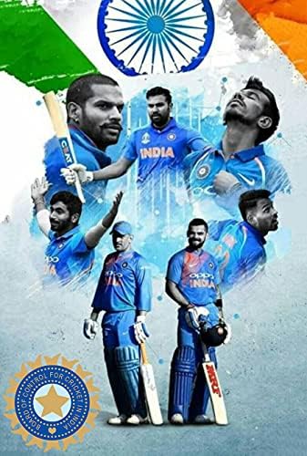 Indian Cricket Team Poster - 170GSM 12x18 Unframed Multicolor Perfect ...