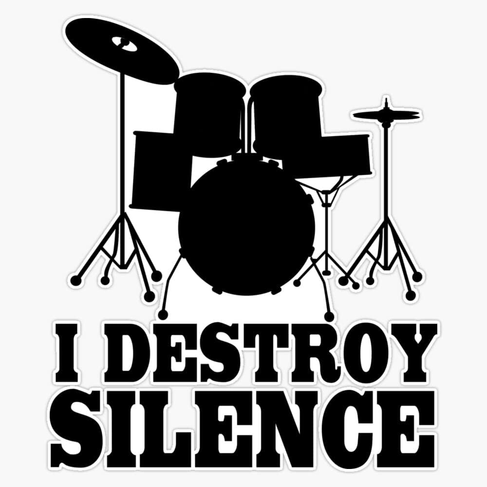 Amazon.com: Drums - 3" Vinyl Sticker - for Car Laptop I-Pad Phone ...