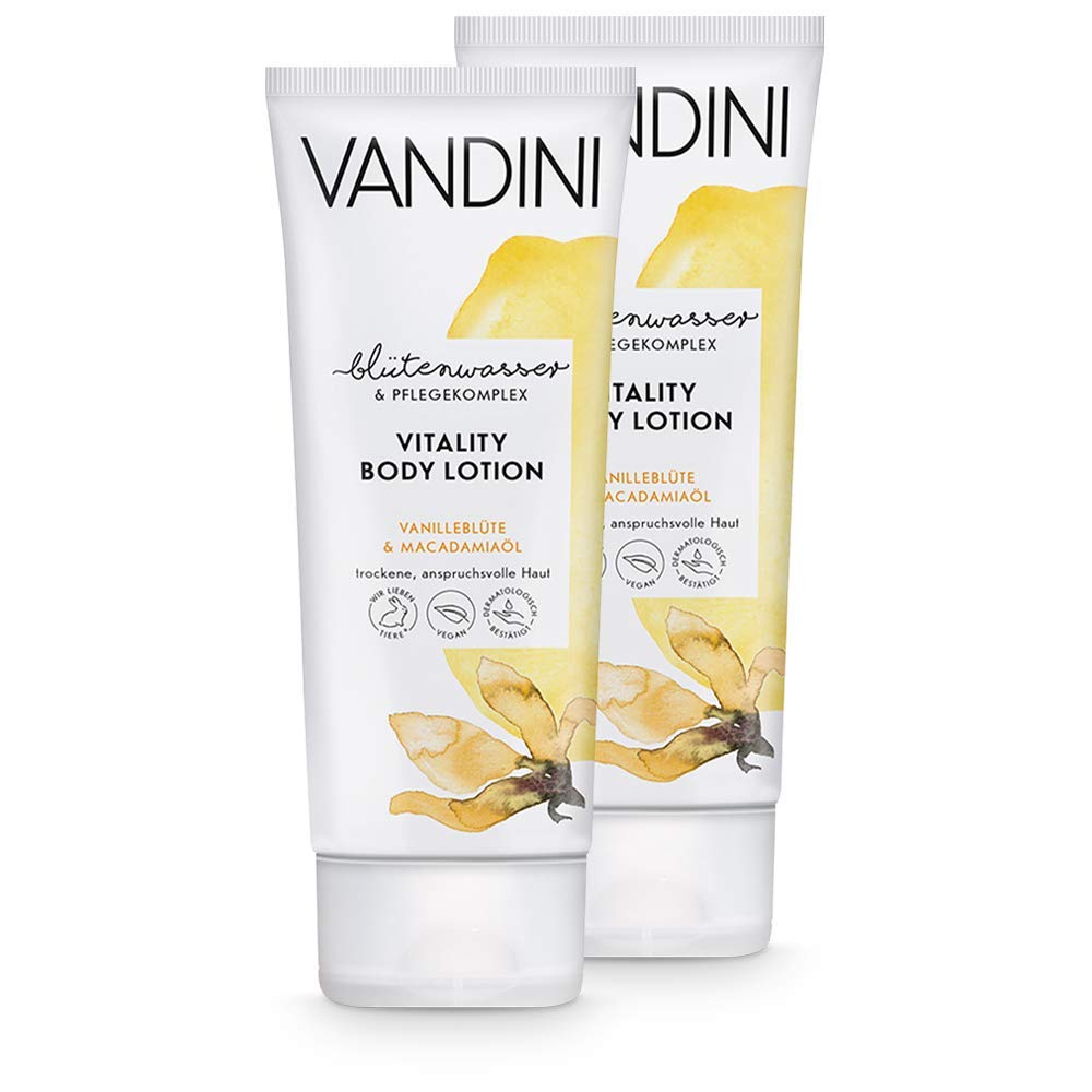 VANDINI Vitality Body Lotion Damen mit Vanilleblüte & Macadamiaöl ...