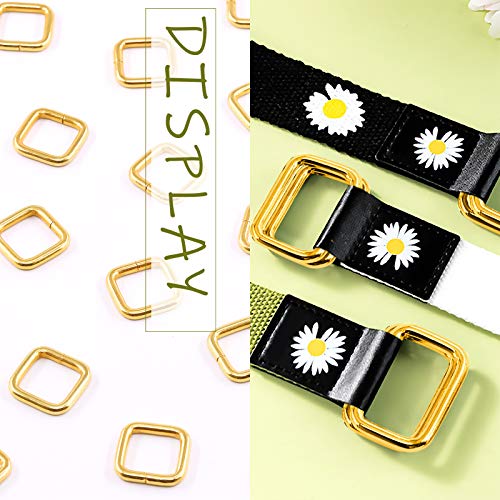 Snapklik.com : Swpeet 60Pcs 1/2 Inch - 13mm Gold Metal Rectangle Ring ...