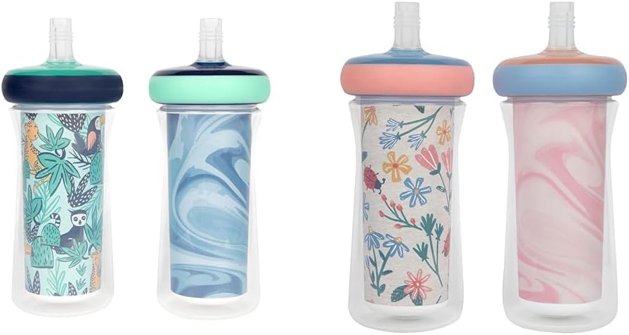 Amazon.com: The First Years Insulated Straw Cups for Toddlers 2pk ...