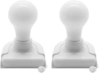 Shuwea 2 Pack Stick-Up Battery Operated Light Bulb, Battery Powered ...