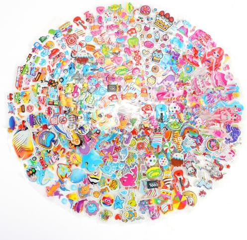 Vicloon Autocollants 3D pour Enfants 2 à 4 Ans, 22 Feuilles Kids ...