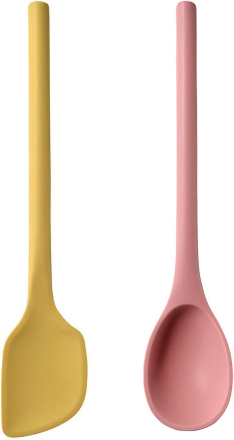 Amazon.com: Silicone Cooking Spoon Spatula Set, High Heat Resistant ...