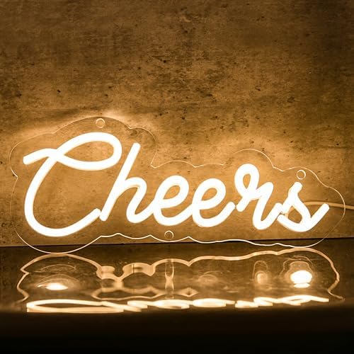 Amazon.com : Cheers Neon Sign for Home Bar, Battery or USB Powered ...