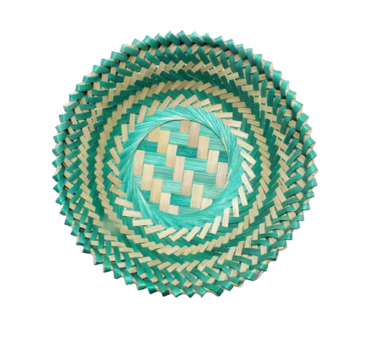 Srishti Crafts Natural Handmade Round Shape Bamboo Strips Two Layer ...