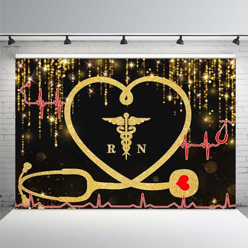 Amazon.com: MEHOFOND 8x6ft Nurse Graduation Backdrop Congrats Nurse ...