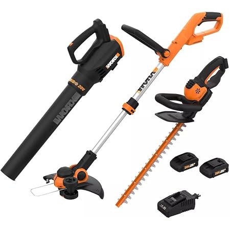 Amazon.com : Worx 20V GT 3.0 + Turbine Blower + Hedge Trimmer ...