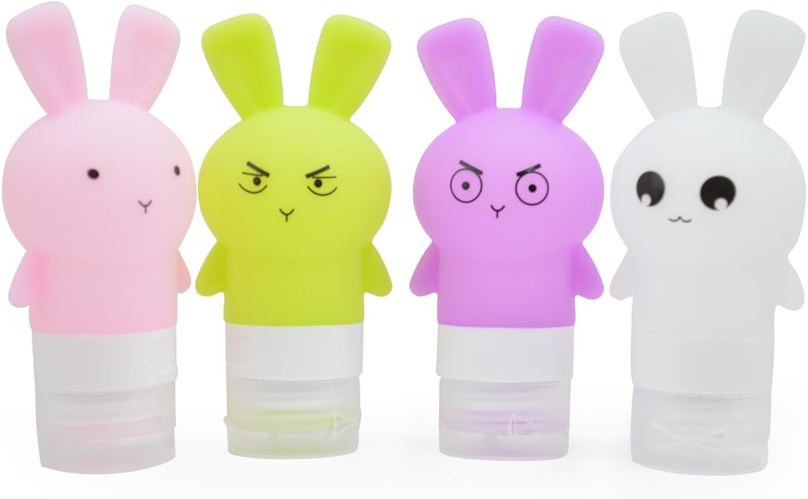 Amazon.com: ANREONER Silicone Travel Bottles Set with Clear Bag, Kids ...